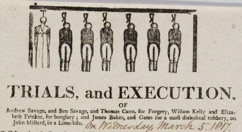 Execution Broadsides in the Early 19th Century | Jane Austen's World
