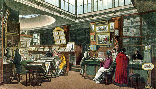 1809 Print of Ackermann’s Print Shop | Jane Austen's World